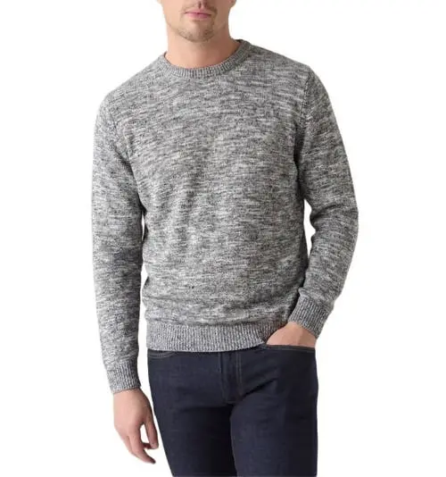 Robert Talbott Robbins Linen-silk Crewneck Sweater - Gray