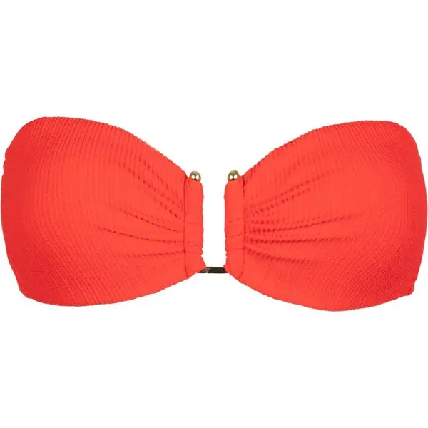 CHANGE OF SCENERY Gina Bandeau Bikini Top - Guava Red