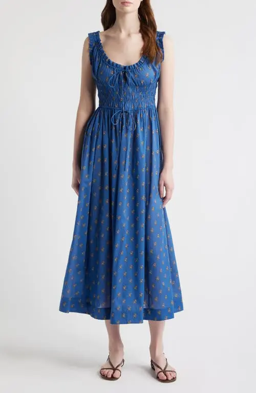 DÔEN Emmaretta Sleeveless Tie Waist Maxi Dress - Eartha Paisley