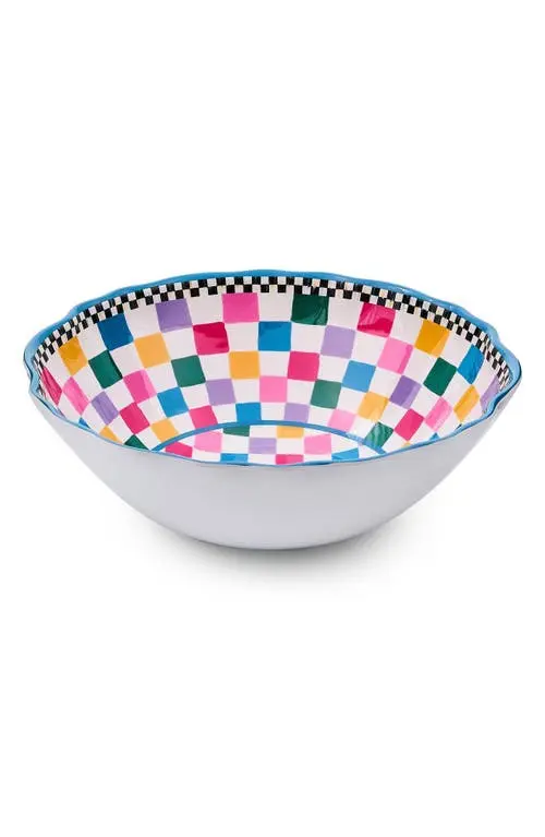 MACKENZIE-CHILDS Jamboree Melamine Serving Bowl - White Multi