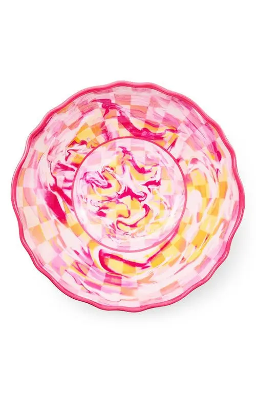 MACKENZIE-CHILDS Marble Check Melamine Serving Bowl