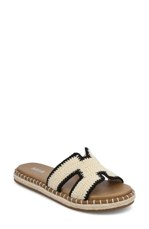 Mia Sabine Slide Sandal - Black/off-white