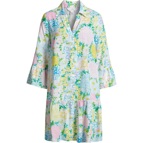 Lilly Pulitzer® Floral Print Tunic Dress - Multi Lilly Garden