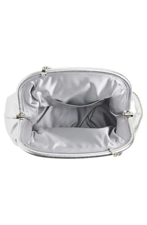 Stella McCartney Falabella Padded Clutch With Chain Strap - Silver