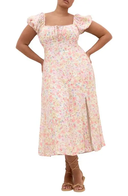 City Chic Amalie Floral Midi Dress - Vintage Ditsy