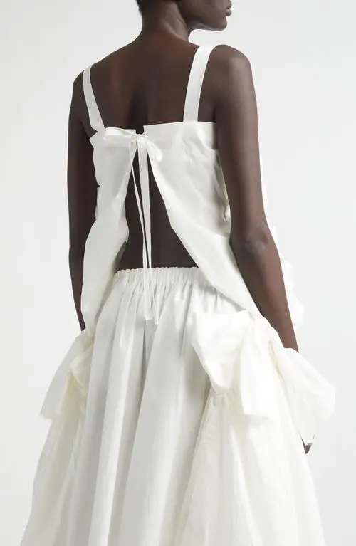 Tao Comme Des Garçons Gathered Tumbled Cotton & Tulle Corset Top