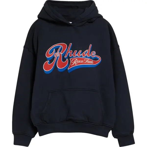 Rhude Pit Stop Hoodie - Vintage Black/red/blue