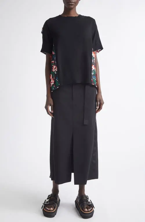 Sacai Mixed Media Embroidered Pullover Sweater