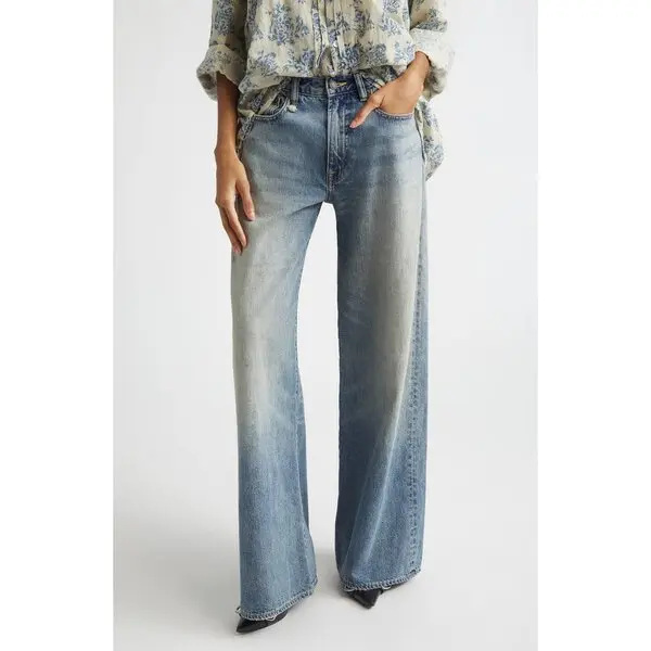 R13 Darcy Flare Leg Jeans - Rivington Blue