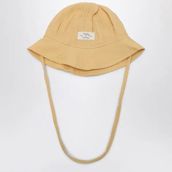 TEDDY & MINOU Yellow Hat With Drawstring - Metal