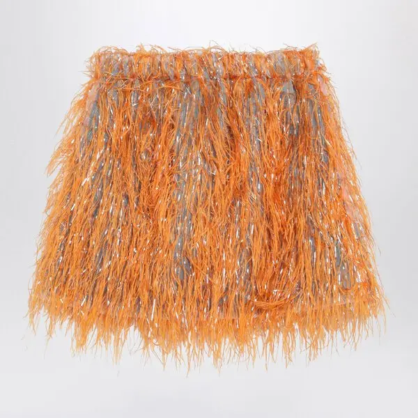 DOUUOD Feathered Skirt