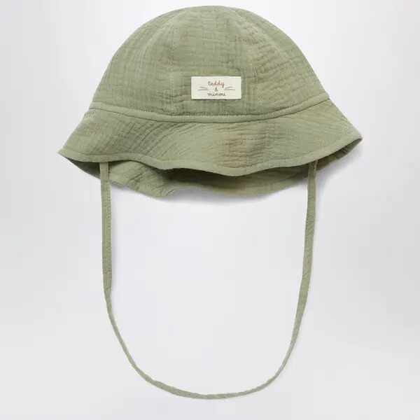 TEDDY & MINOU Sage Hat With Drawstring - Green