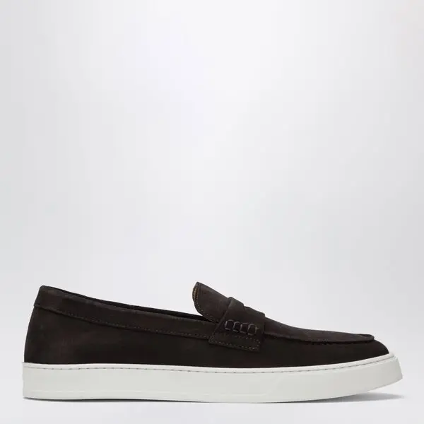 DOUCAL'S Suede Penny Loafers - Brown