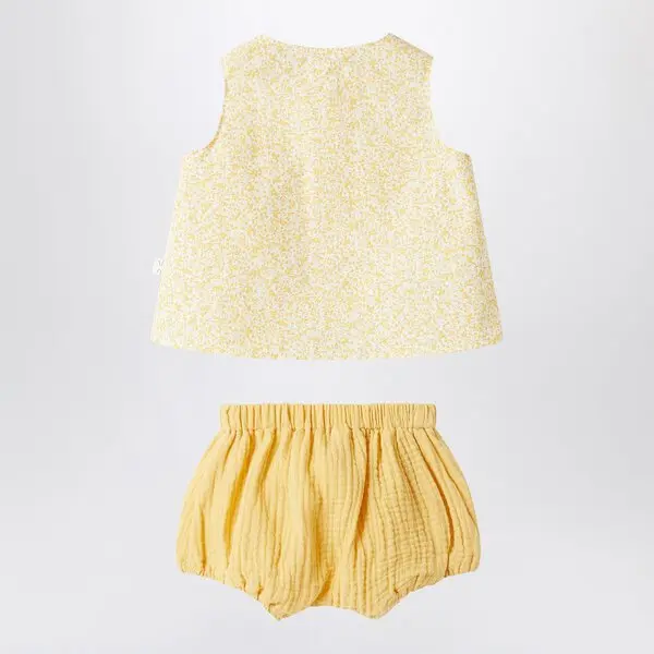 TEDDY & MINOU Yellow Outfit With Floral Print - Metal