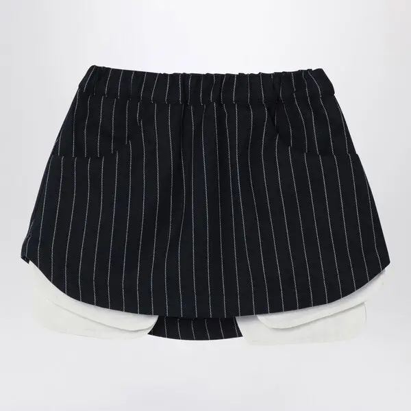 DOUUOD Pinstripe Grace Skirt - Blue