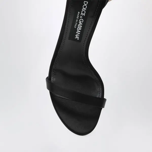 Dolce & Gabbana Keira Sandal In Satin - Black