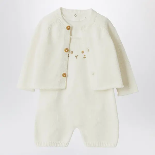 TEDDY & MINOU Outfit With Jacket And Overalls - White