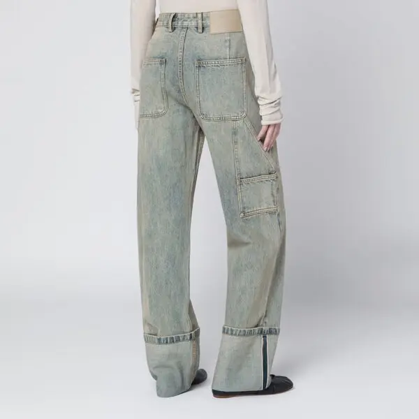 ENTIRE STUDIOS Washed-effect Wide-leg Jeans - Grey