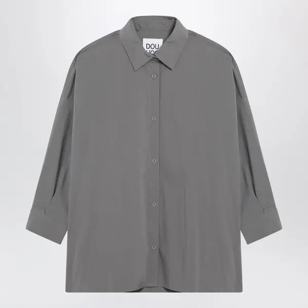 DOUUOD Cotton-blend Button-up Shirt - Grey