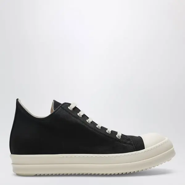 Rick Owens Temple Low Denim Sneakers - Black