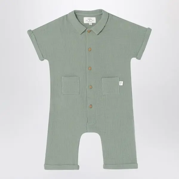 TEDDY & MINOU Cotton Muslin Romper - Green