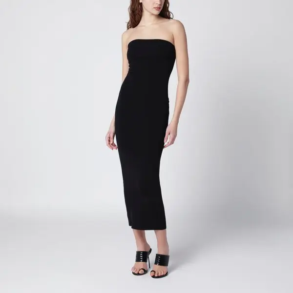 ENTIRE STUDIOS Strapless Midi Dress - Black