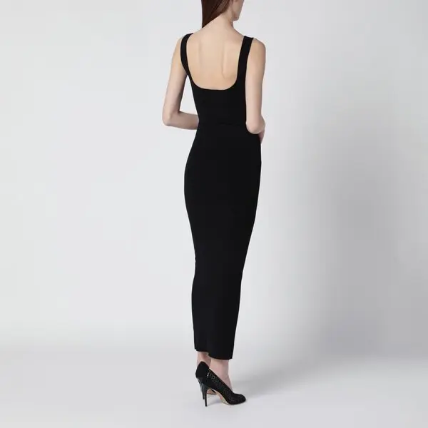 ENTIRE STUDIOS Fitted Viscose Jersey Dress - Black