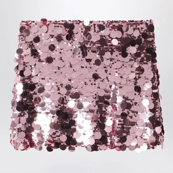 DOUUOD Sequin Mini Skirt - Pink