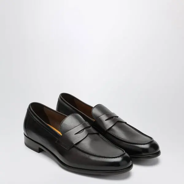 DOUCAL'S Leather Penny Loafer - Brown
