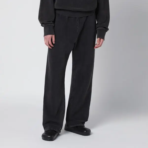ENTIRE STUDIOS Washed Cotton Jogging Trousers - Black