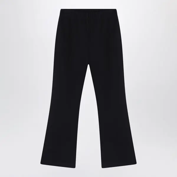DOUUOD Trousers With Logo Patch - Black
