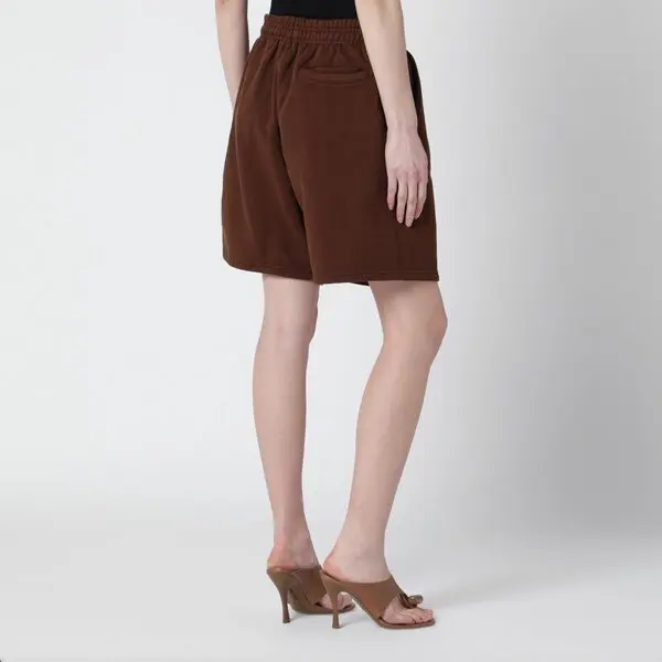 ENTIRE STUDIOS Cotton Jogging Shorts - Brown