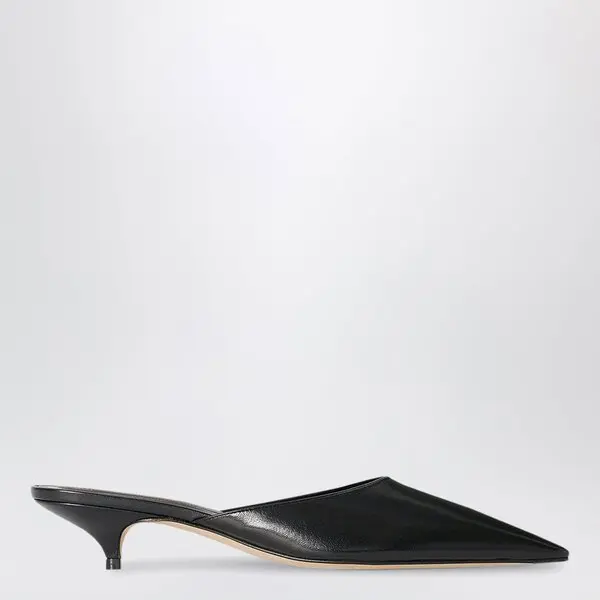 THE ROW Liisa Lambskin Mules - Black
