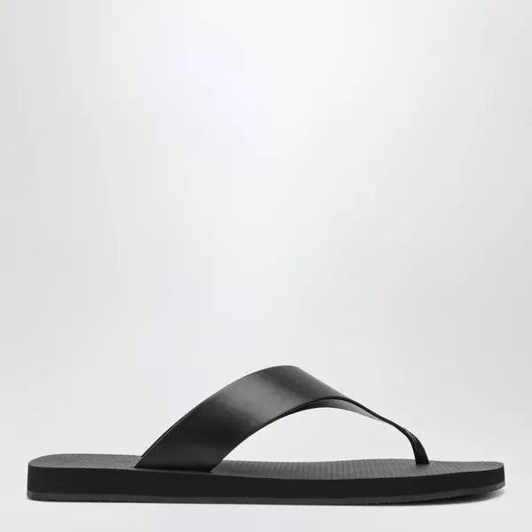 THE ROW Ginza Leather Sandal - Black