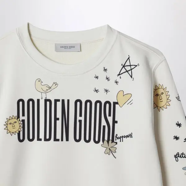 GOLDEN GOOSE Cotton Sweatshirt With Logo Print