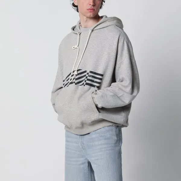 GOLDEN GOOSE Journey Sweatshirt With Vintage-effect Print - Grey