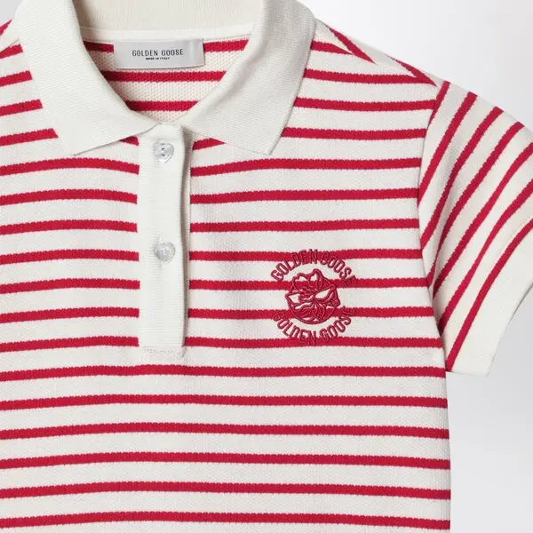 GOLDEN GOOSE Striped Polo Dress