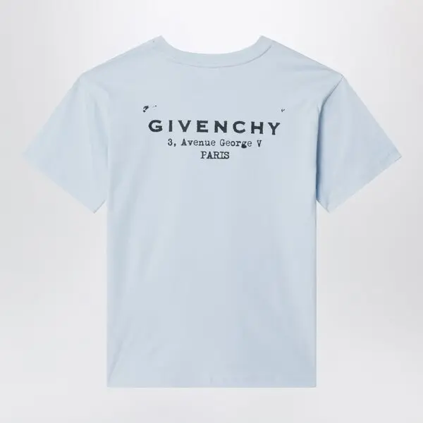 Givenchy T-shirt With Logo Print - Light Blue
