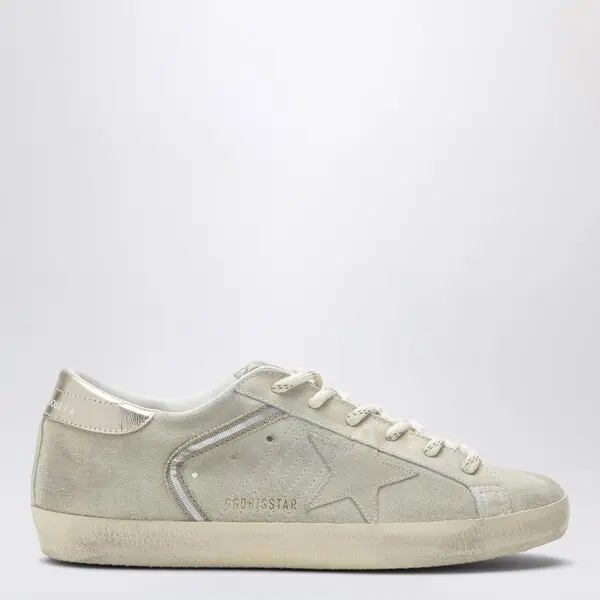 GOLDEN GOOSE Super-star Platinum Suede Sneakers - Beige