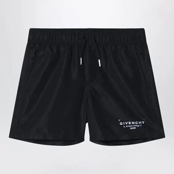 Givenchy Swim Shorts With Logo - Black
