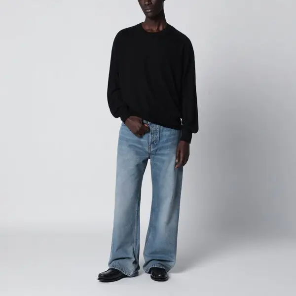AMI Paris De Coeur Wool Sweater - Black