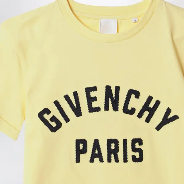 Givenchy T-shirt With Embroidered Logo - Yellow