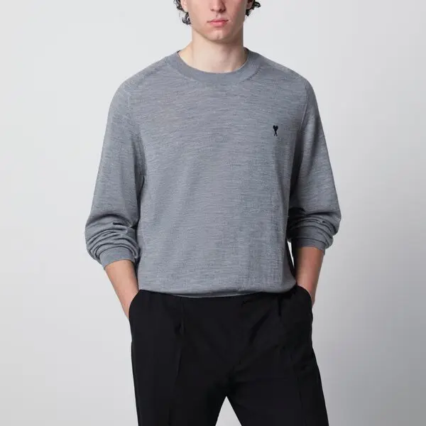 Ami De Coeur Wool Sweater - Grey
