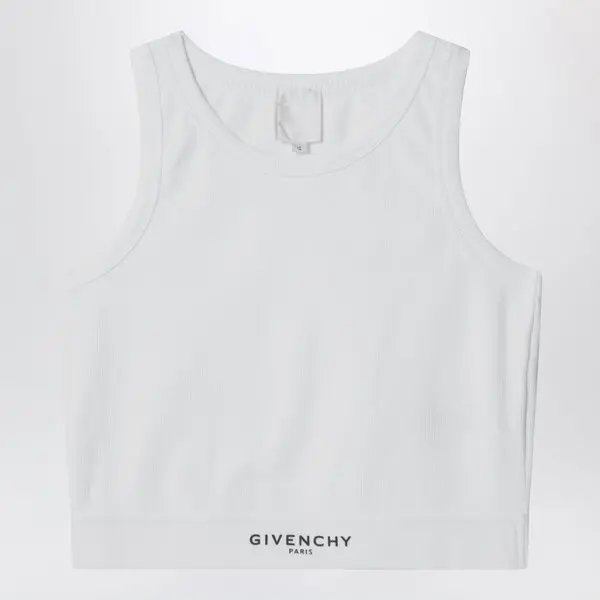 Givenchy Logo Cropped Top - White