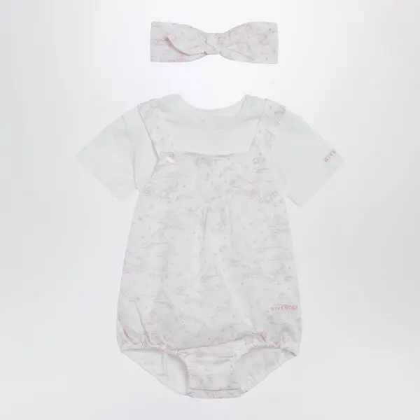Givenchy Cotton Romper With Headband - White