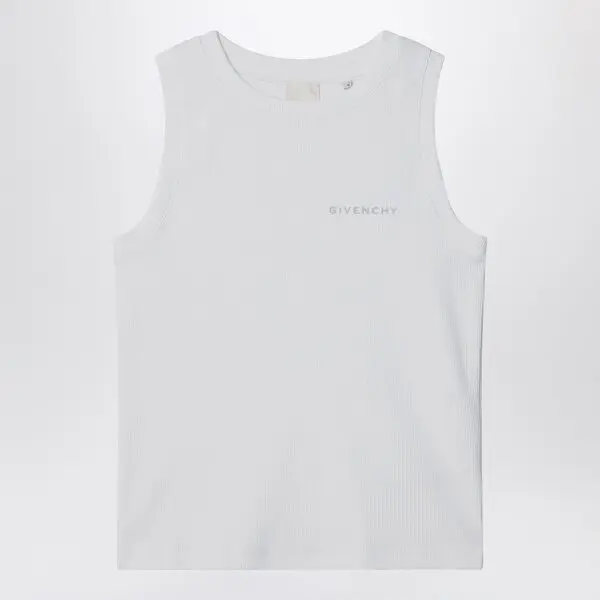 Givenchy Ribbed Tank Top With Logo - White