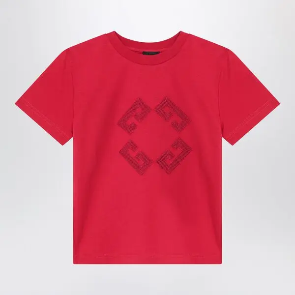 Givenchy T-shirt With Embroidered Logo - Red