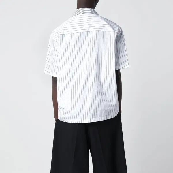 JIL SANDER Shirt In Lightweight Striped Cotton - Grey