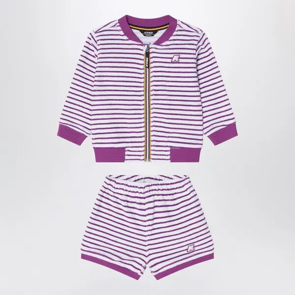 K-WAY Striped Terry Outfit - Multicolor