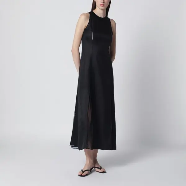 Loulou De Saison Iraka Silk Twill Dress - Black